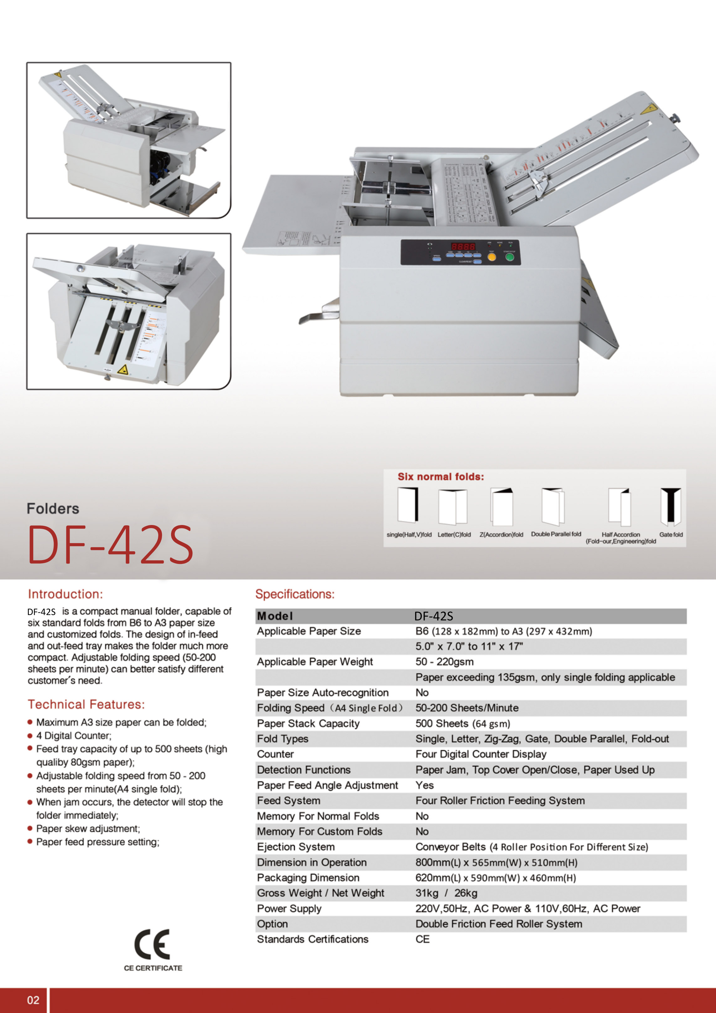 desktop folding Machine DF-42S - Buy Product on BOWAY Digital Finishing ...